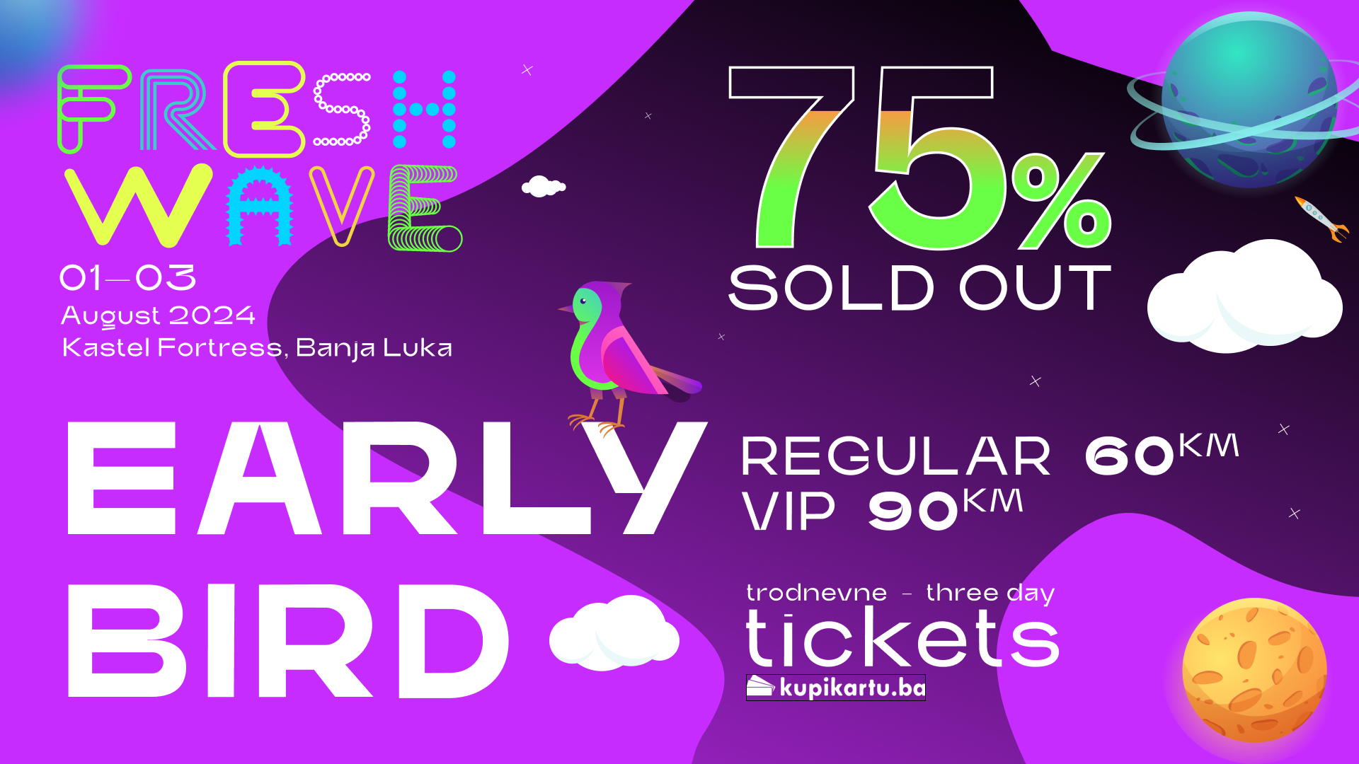 Freshwave 2024 Early Bird: 75% ulaznica rasprodato!